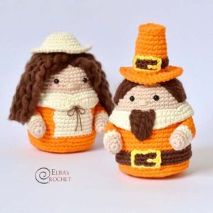 Thanksgiving Pilgrim Crochet Pattern Roundup! - AmVaBe Crochet