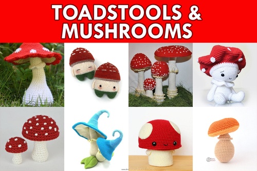 Fall Toadstool And Mushroom Crochet Pattern Roundup! - AmVaBe Crochet