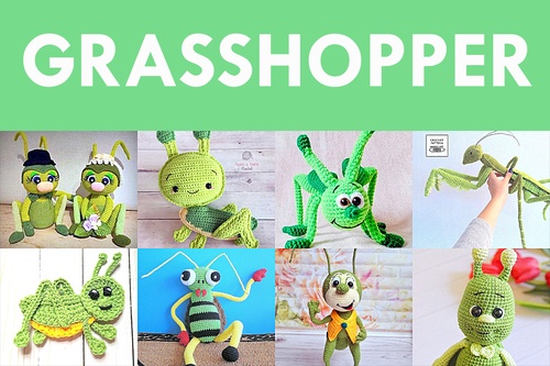 Amigurumi Grasshopper Crochet Pattern Roundup! - AmVaBe Crochet